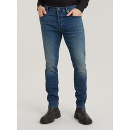 G-Star Raw Regular-fit-Jeans G-STAR "3301 Slim Jeans", Herren, Gr. 31, L&auml;nge 30, vintage medium aged, Obermaterial: 92% Baumwolle, 7% Elastomultiester, 1% Elasthan, Jeans
