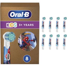 Oral-B Herren Aufsteckb&uuml;rste "Kids Spiderman", 8 Stk., bunt, Zahnb&uuml;rstenk&ouml;pfe