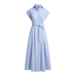 Polo Ralph Lauren Kleid Damen Gr&ouml;&szlig;e 46 hellblau / wei&szlig; Winterkleid