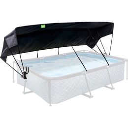 Poolverdeck EXIT, B:300cm H:115cm T:200cm, schwarz, Polyester, Verdecke, "Sonnensegel", spendet Schatten beim Baden in der Sommerhitze
