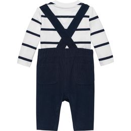 Tommy Hilfiger Jungen Langarmshirt & Hose "BABY CORD DUNGAREE SET"schwarz night navy, Gr. 56, gestreift, unifarben, Jersey, Obermaterial: 100%