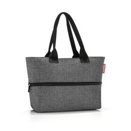 Reisenthel Shopper "shopper e1", B/H/T: 50cm x 26,5cm x 16,5cmtwist silber, Taschen, Rei&szlig;verschlussf&auml;cher, Seitlich umlaufender Rei&szlig;verschluss