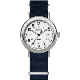 Timex Damen Quarzuhr "WEEKENDER MAIN LINE", blau, Armbanduhren, Armbanduhr, Damenuhr,Textilarmband,Datum, Leuchtzeiger