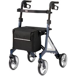 Bischoff & Bischoff Rollator "Alevo Alu Rollator", blau, BISCHOFF & BISCHOFF, Rollatoren, faltbar - f&uuml;r drinnen und drau&szlig;en, mit stabilem Sitz, Sitzh&ouml;he 51 cm