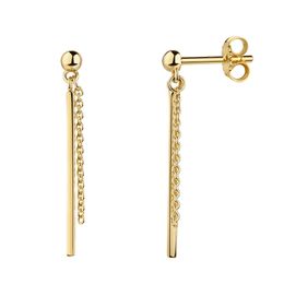 Firetti Damen Paar Ohrstecker "Schmuck Geschenk Gold 333 Ohrschmuck Ohrringe Stab Kette", Gelbgold 333gelbgoldfarben, Gelbgold 333, Ohrringe