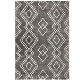 Hochflor-Teppich FLAIR RUGS, B:160cm H:40mm L:230cm, grau, Kunstfaser, Teppiche, "ATLAS", Berber Teppich