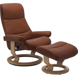 Fu&szlig;hocker stressless, B:57cm H:40cm T:47cm, braun, Leder BATICK: BATICK ist ein leicht korrigiertes, durchgef&auml;rbtes und genarbtes M&ouml;belleder, bei dem