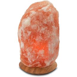 Salzkristall-Tischlampe "Rock", &Oslash; 15cm H: 23cm, 1 Stk., orange, Himalaya Salt Dreams, Leuchten, Handgefertigt - jeder Stein ein Unikat, H: ca.23 cm,
