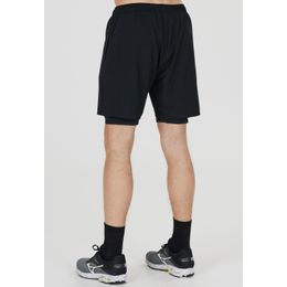 Endurance Herren Shorts "Kros", schwarz, Gr. L, unifarben, 95% Polyester, 5% Elasthan, Hosen, Im 2-in-1-Design mit Quick Dry und Stretch-Funktion