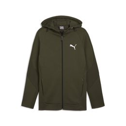 Puma Herren Kapuzensweatshirt "EVOSTRIPE FULL-ZIP HOODIE DK", gr&uuml;n, Gr. S, unifarben, Obermaterial: 77% Baumwolle, 23% Polyester, Sweatshirts, mit