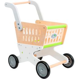 Small Foot Kinder Spiel-Einkaufswagen "Trend", bunt, Holz, B:41cm H:48cm T:29cm, Kinder-Einkaufswagen