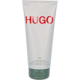 BOSS Herren Duschgel "Hugo Man Shower Gel 200 ml", 200ml, transparent, Hautreinigungsmittel, Abenteuerlicher Duft