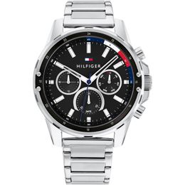 Tommy Hilfiger Herren Multifunktionsuhr "MASON", silber, Armbanduhren, Quarzuhr, Armbanduhr, Herrenuhr, Datum, Edelstahlarmband