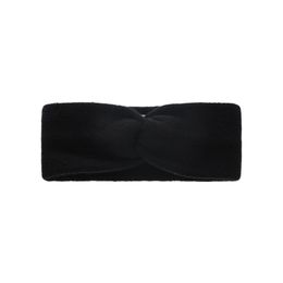 Zwillingsherz Damen Stirnband ""Classic""schwarz, Strick, Kaschmir, M&uuml;tzen, Knoten vorn, Cashmere, Feinstrick