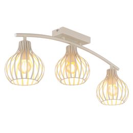 OTTO HOME Deckenleuchte "Yannic, Deckenlampe Metall cremefarben, exkl. 3x E14 40W 230V", 3, &Oslash; 13cm H: 16,5cm, 1 Stk., beige, Wohnzimmer, Leuchten,