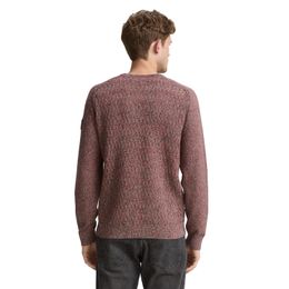 Tom Tailor Herren Strickpulloverrot gr&uuml;n multicolor, Gr. XL, meliert, Strick, Obermaterial: 100% Baumwolle, Pullover, mit Logo Stickerei am Arm