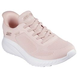 Skechers Damen Slip-On Sneaker "BOBS SQUAD CHAOS-CURRENT MUSE", Gr. 41, rosa, Textil, Schuhe, Slipper, Freizeitschuh in veganer Verarbeitung