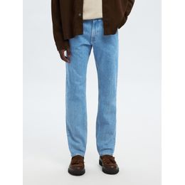 Selected Herren Slim-fit-Jeans "SLH175-SLIM BEN KORI JEANS NOOS", blau, Gr. 36, unifarben, Denim/Jeans, Obermaterial: 99% Baumwolle, 1% Elasthan,