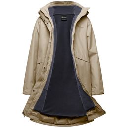 Jack Wolfskin Damen 3-in-1-Funktionsmantel "BAYLIGHT 3IN1 COAT W", beige, Gr. M, Obermaterial: 100% Polyester. Futter: 100% Polyester. Innenjacke: