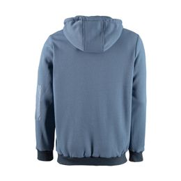 H.I.S. H.I.S Herren Kapuzensweatjacke, blau, Gr. M, unifarben, angeraute Sweatware, Obermaterial: 60% Polyester, 40% Baumwolle. Einsatz: 100% Polyester,