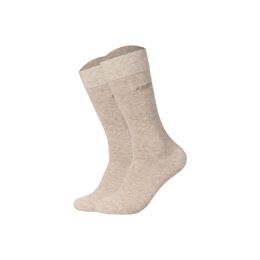 JOOP! JOOP Damen Kurzsocken "Socken Unisex premium essential organic cotton Socks 2p 2er Pack", Gr. 43, beige, Obermaterial: 62% Baumwolle CO(Bio). 36%