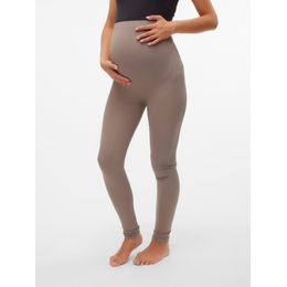 MAMALICIOUS Damen Umstandsleggings "MLTIA JEANNE LEGGING NOOS A.", gr&uuml;n, Gr. L, unifarben, Jersey, Obermaterial: 72% Nylon, 21% Polyamid, 7%