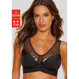 Damen Entlastungs-BH, PETITE FLEUR BY LASCANA, Gr. 100, orange, Microtouch, Obermaterial: 75% Polyamid, 25% Elasthan, Basic, BHs, ohne B&uuml;gel mit