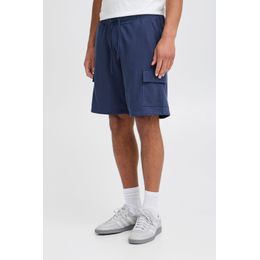 Blend Herren Sweatshorts "BHCarab"marineblaus, Basic, Gr. L, meliert, Sweatware, 58% Baumwolle, 42% Polyester, Hosen, L&auml;ssige Cargo-Shorts mit Taschen