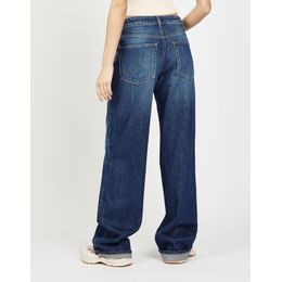 Gang Damen Loose-fit-Jeans "94CLAIRE"easy jeans, Gr. 28, Denim/Jeans, Obermaterial: 100% Baumwolle, Jeans, mit Bindeg&uuml;rtel und Naht am Oberschenkel,