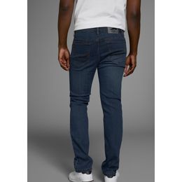 Arizona Herren Straight-Jeans, blau, Basic, Gr. 36, Obermaterial: 77% Baumwolle, 22% Polyester, 1% Elasthan, Jeans, gerade Beinform, dezente
