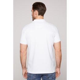 CAMP DAVID Herren Poloshirt, wei&szlig;, Gr. XL, bestickt, unifarben, Web, Obermaterial: 95% Baumwolle, 5% Elasthan, Shirts, mit kleiner Logo-Stickerei auf