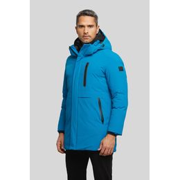 Bugatti Herren Regenjacke, blau, Gr. 48, 87% Polyamid, 13% Elasthan, Jacken, mit Stehkragen