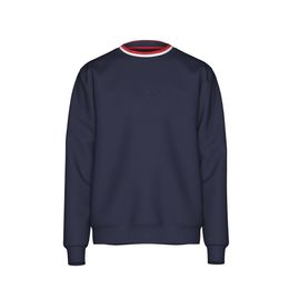 TRIGEMA Damen Sweater "TRIGEMA Sweatshirt mit 3D-Logo-Pr&auml;gung", blau, Basic, Gr. XXXL, Sweatware, 70% Baumwolle, 30% Polyester, Sweatshirts