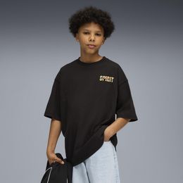 Puma Jungen T-Shirt "Wardrobe Essentials Go Together Oversized Graphic T-Shirt Jungen", schwarz, Gr. 140, bedruckt, Obermaterial: 100% Baumwolle;