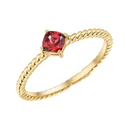 Firetti Damen Fingerring "Schmuck Geschenk Gold 333 Damenring Ring", 60, Gelbgold 333, 1,5mm, rot, Gelbgold 333, Fingerringe, mit Granat
