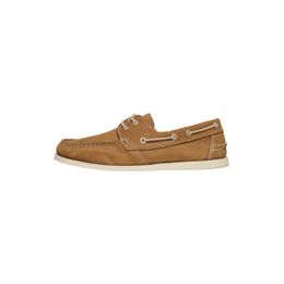 Henry Stevens Herren Bootsschuh "Elia M DS Freizeitschuh", Gr. 42, beige, Kalbsnubuk, Schuhe, Herren Halbschuh Leder handgefertigt, Slipper