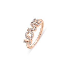 Tamaris Damen Fingerring "Schmuck Geschenk Ring Love", 52, Silber 925 (Sterlingsilber)ros&eacute;goldfarben, kristallwei&szlig;, Silber 925 (Sterlingsilber),