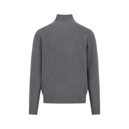 Fynch-Hatton Herren Troyersteel, Gr. M, unifarben, Strick, Obermaterial: 90% Wolle, 10% Kaschmir, Pullover, mit Logo Stickerei