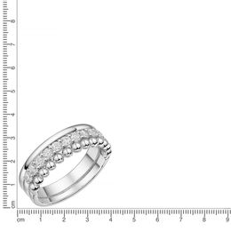 Firetti Damen Fingerring "Schmuck Geschenk Silber 925 Damenring Ring Krone", 62, Silber 925 (Sterlingsilber), 6mmsilberfarben, kristallwei&szlig;, Silber