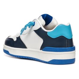 Geox M&auml;dchen Sneaker "J WASHIBA BOY", Gr. 30, wei&szlig;, Synthetik, Textil, Schuhe, Retro Sneaker, Schlupfschuh im Skater-Look