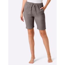w&auml;schepur W&Auml;SCHEPUR Damen Bermudas, Gr. 36, grau, 100% Baumwolle, unifarben, Hosen