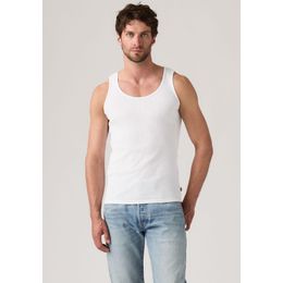 Levi's LEVI'S Herren Ripptanktop "Pride Rib Tank - 2 Pack", schwarz, Gr. S, unifarben, Feinripp, Obermaterial: 100% Baumwolle, Tops, in Schwarz und Wei&szlig;