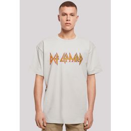 F4NT4STIC Damen T-Shirt "Def Leppard Shatter Logo", grau, Gr. XS, Obermaterial: 100% Baumwolle, Shirts, Premium Qualit&auml;t