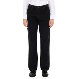 Mustang Damen 5-Pocket-Hose "Damen Style Madison Wide", schwarz, Gr. 30, Cord, 98% Baumwolle, 2% Elasthan, Hosen