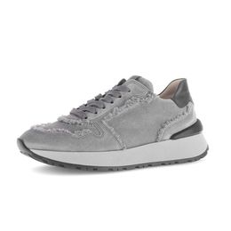 Gabor Damen Sneaker "Sneaker low Materialmix Leder/Lederimitat", Gr. 36grau, Schuhe