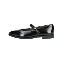 Paul Green Damen Riemchenballerina "Paul Green Ballerinas Leder", Gr. 39, schwarz, Leder, Schuhe
