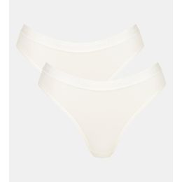 Sloggi Damen Slip "GO Casual", Gr. S, wei&szlig;, Single Jersey, Obermaterial: 95% Baumwolle, 5% Elasthan, clean, unifarben, Unterhosen, weich,