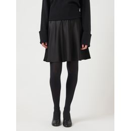 Minirock Y.A.S "YASPELLA HW VOLUME SHORT SKIRT S. NOOS", Damen, Gr. 38, schwarz, Web, Obermaterial: 97% Polyester, 3% Elasthan, unifarben, kurz, R&ouml;cke Minirock