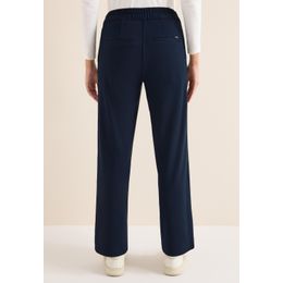 Cecil Damen Jogger Pants, blau, Gr. XL, unifarben, Stoff, 56% Viskose, 17% Polyamid, 17% Polyester, 10% Elasthan, Hosen, High Waist