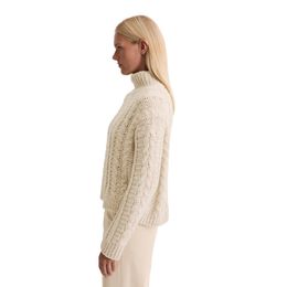 Marc O'Polo MARC O'POLO Damen Stehkragenpullover "aus Alpakawolle-Baumwolle-Merinowolle-Mix"light oat, Gr. XXL, unifarben, Obermaterial: 44% Alpaka, 32%
